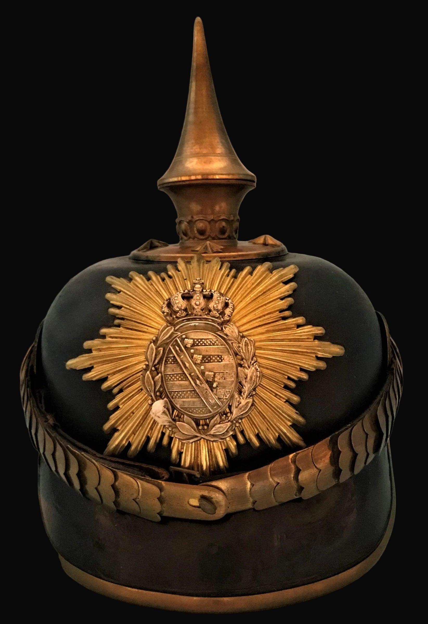 Saxony Pickelhaube / Spiked Helmet for Officer in Line Infanterie Rgt ...